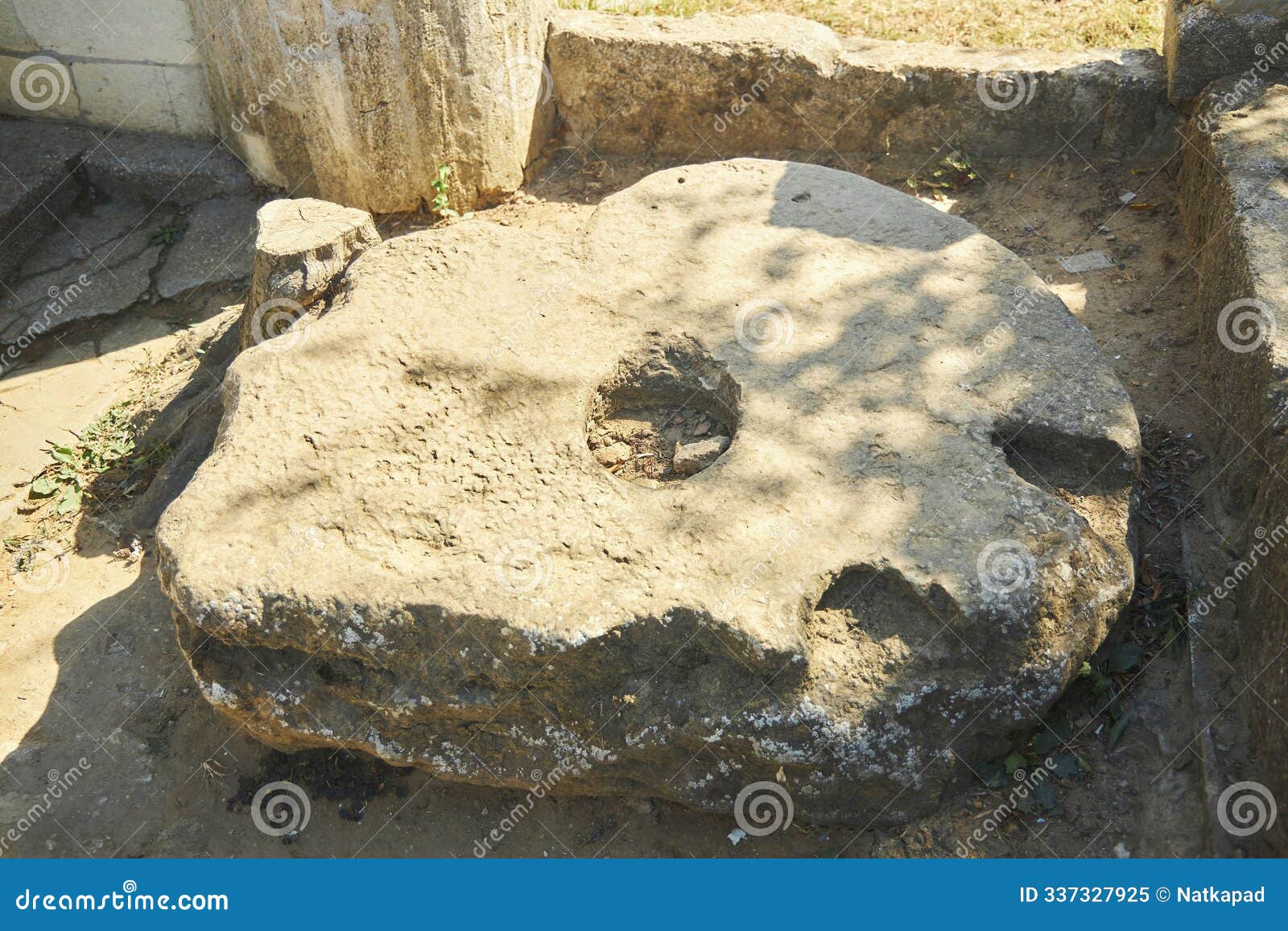 Old Millstone from the Mill Stock Image - Image of history ...