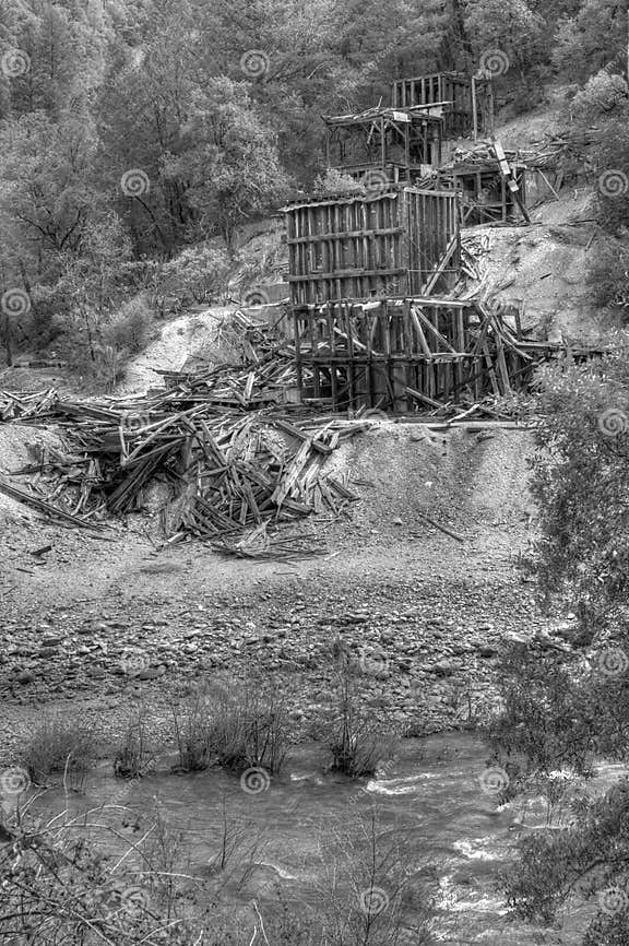 An old mine at Ingot, CA stock photo. Image of creek - 38590806