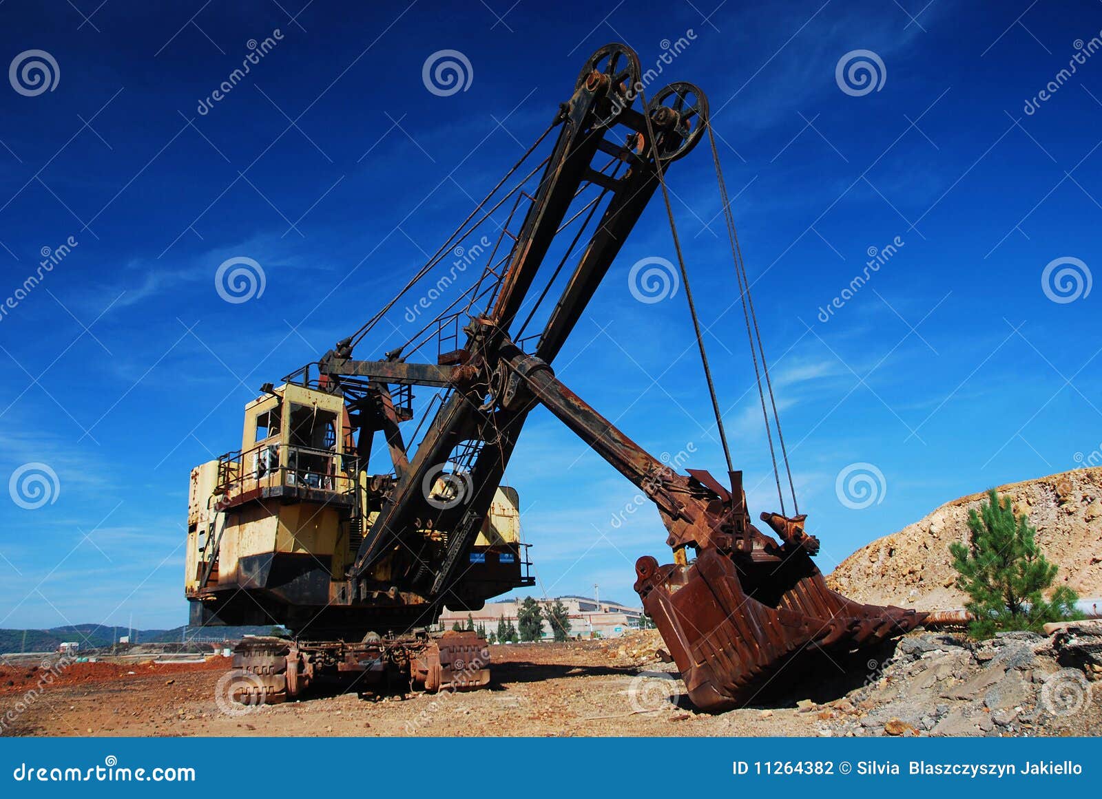 Old Mining Big Machines Backhoe - Riotinto Stock Photo - Image of ...
