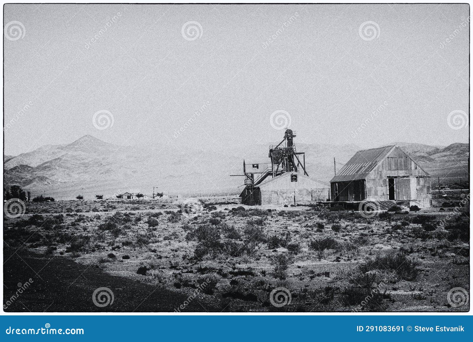 Old mining buildings stock image. Image of metal, drybackground - 291083691