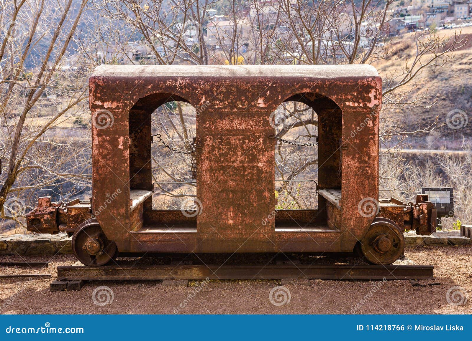 Old mining cart stock photo. Image of miner, jerome - 114218766