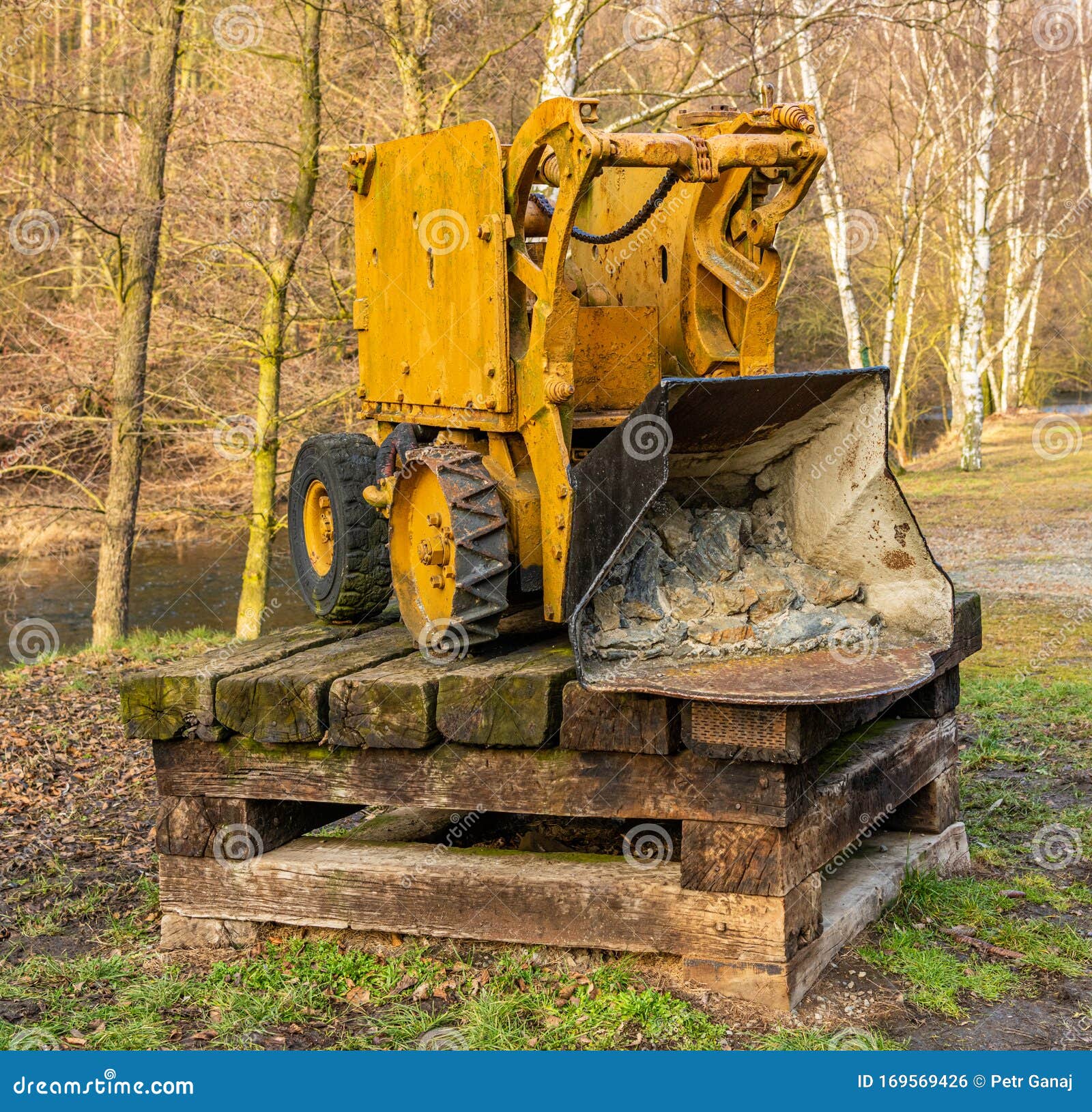 Old Mining Loading Machine in Open Air Museum by Stribro Stock Photo ...