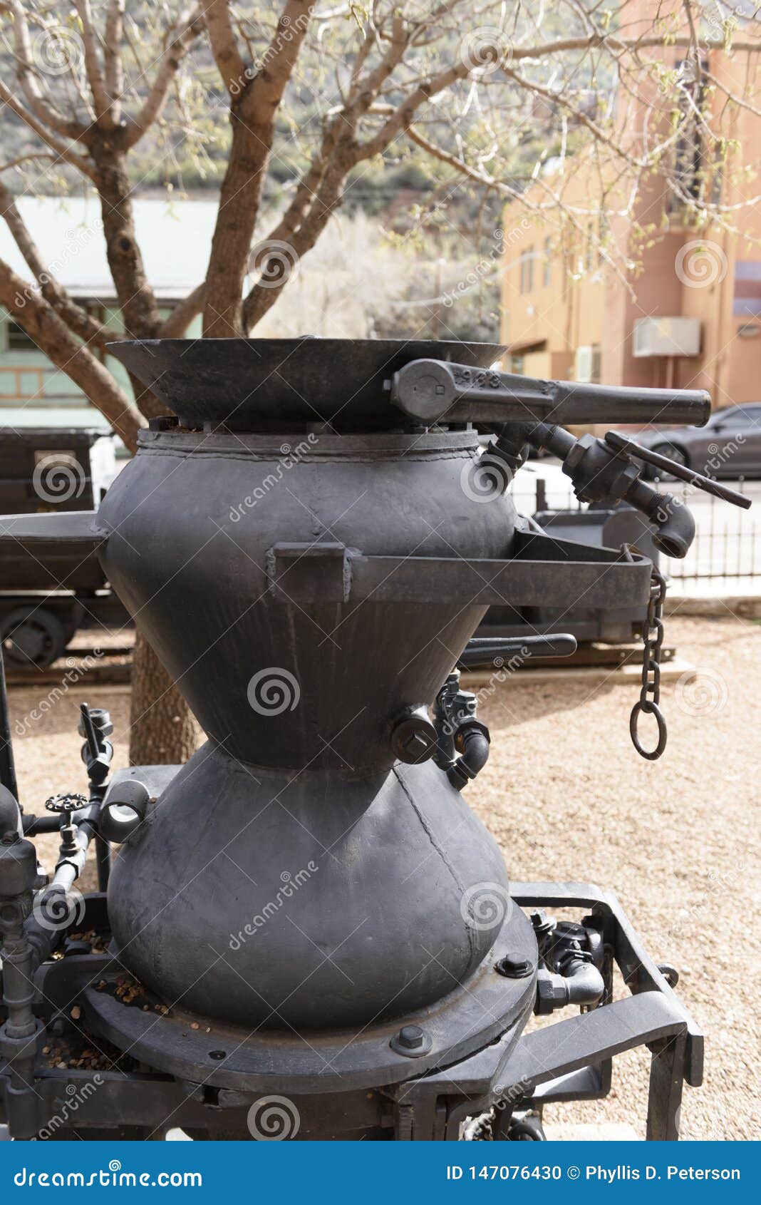 Old Fashioned Black Metal Mining Machinery Editorial Image - Image of ...