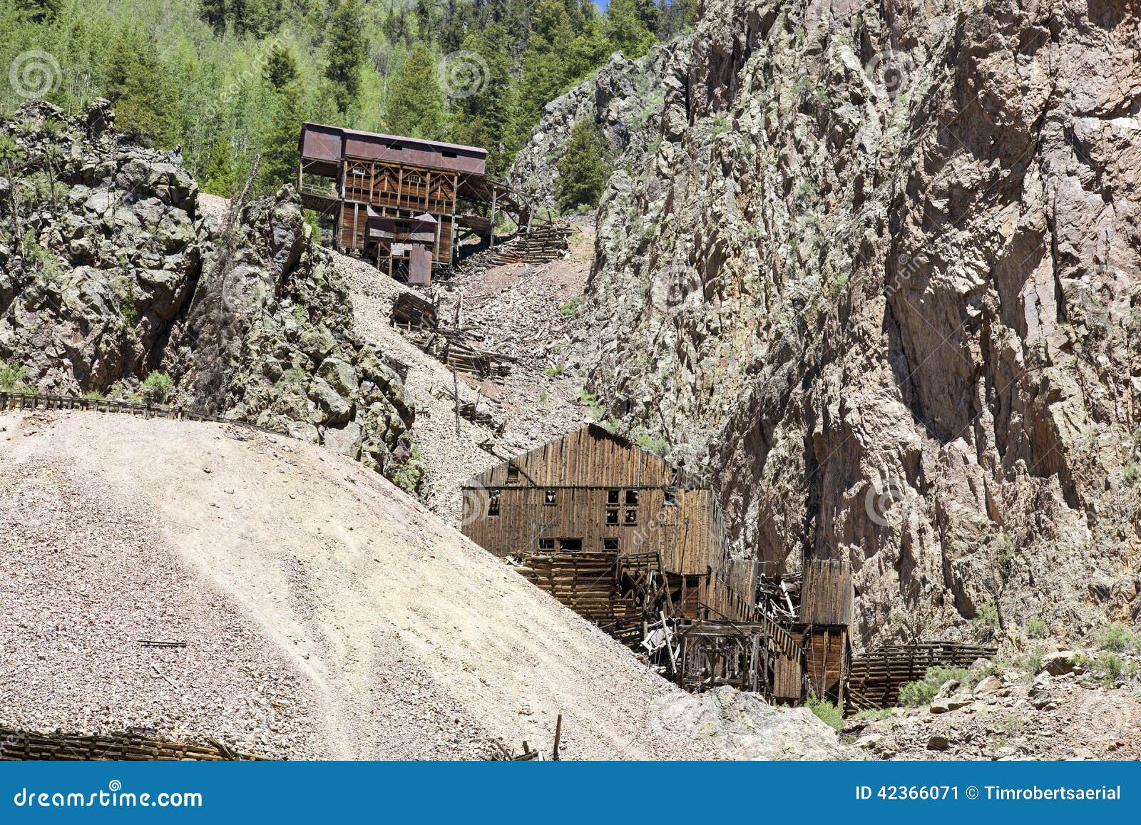 Old Mining Structures stock image. Image of silver, nature - 42366071