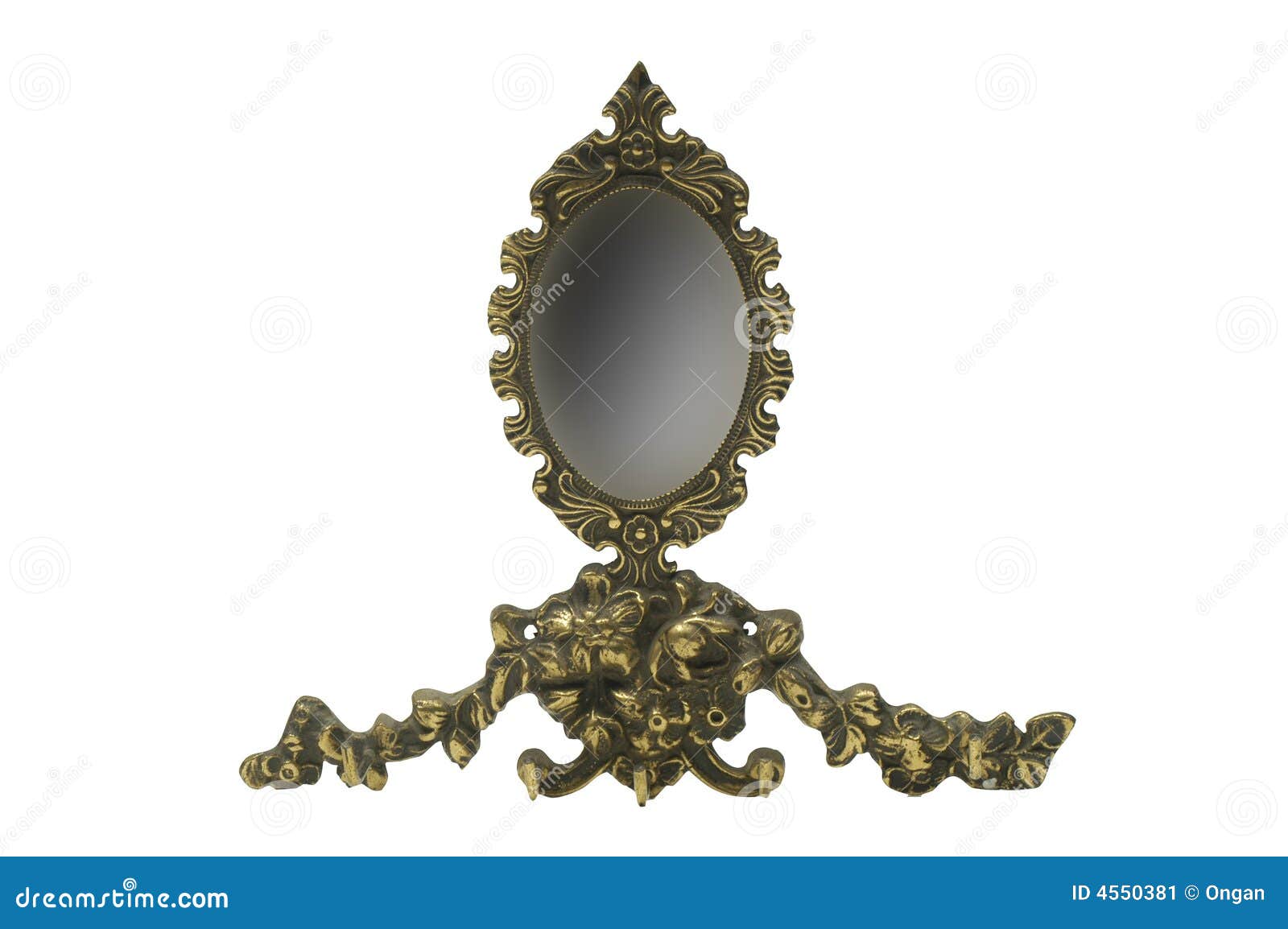 Old mirror stock image. Image of iron, color, white, legs - 4550381