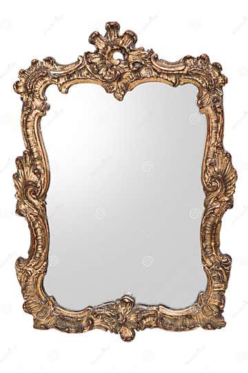 Old antique mirror frame stock photo. Image of portrait - 269118426