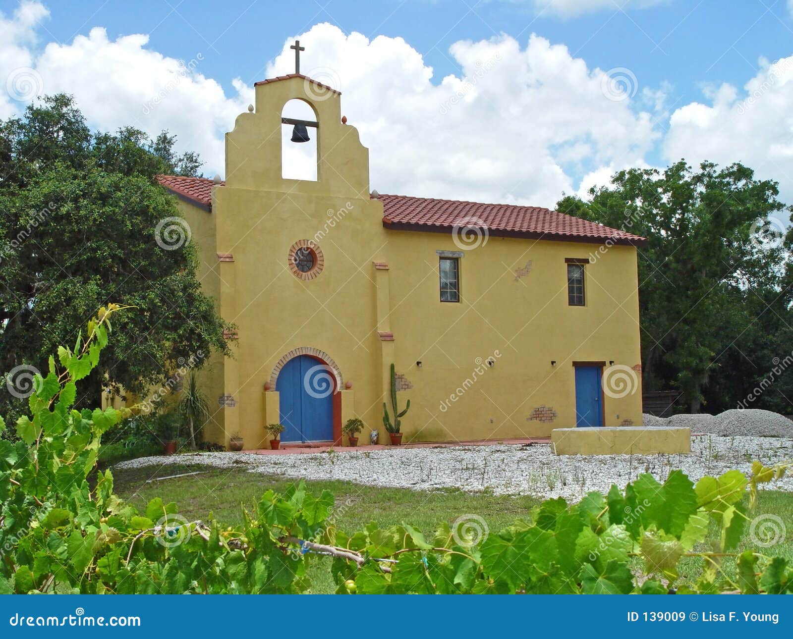 Old Mission Church stock image. Image of mission, hacienda - 139009
