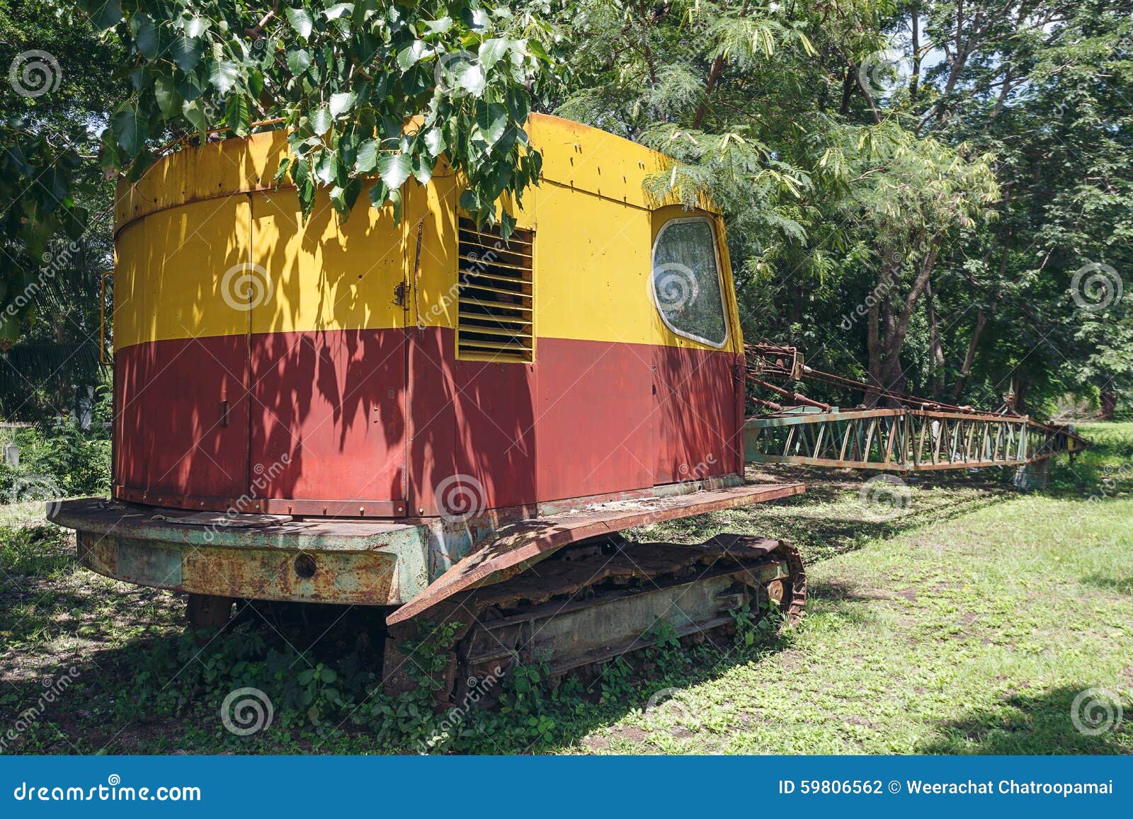 Old Mobile Crane with Risen Boom Stock Photo - Image of height, crane ...