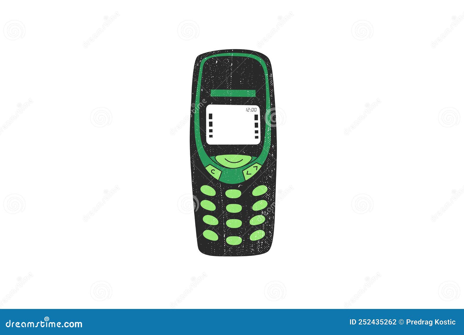 Old mobile phone icon stock illustration. Illustration of technology ...