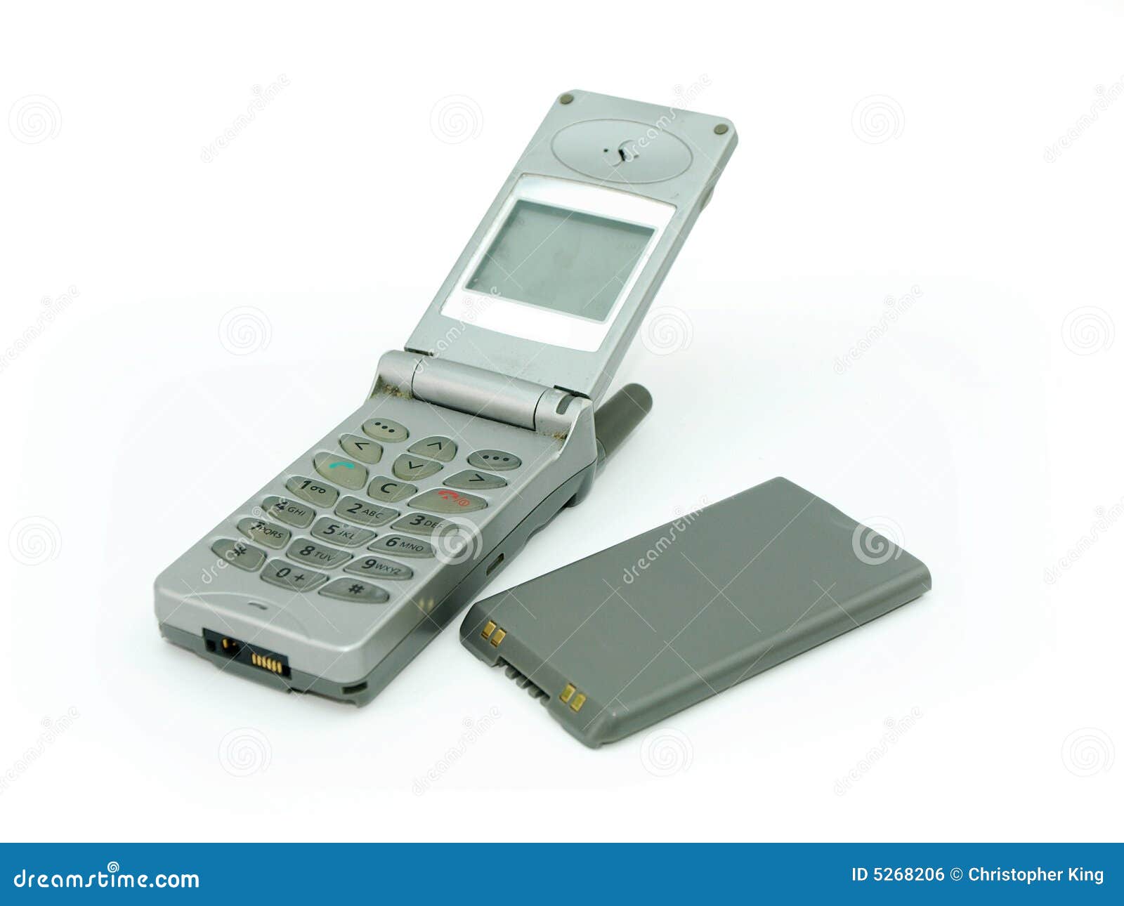 Old Mobile Phone With Its Battery Stock Photo - Image of screen, clear ...