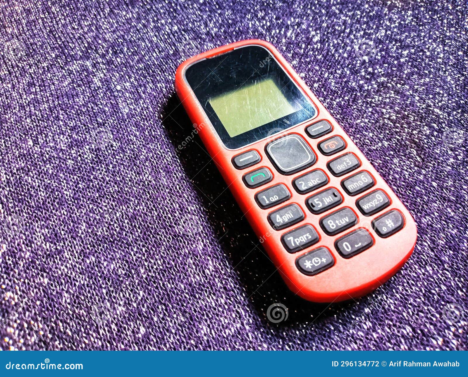 Old Mobile Phone with Texting or SMS Button Keyboard or Keypad on ...