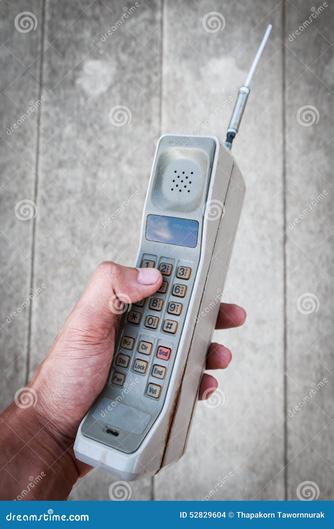 Old mobile phone using stock photo. Image of hand, keyboard - 52829604