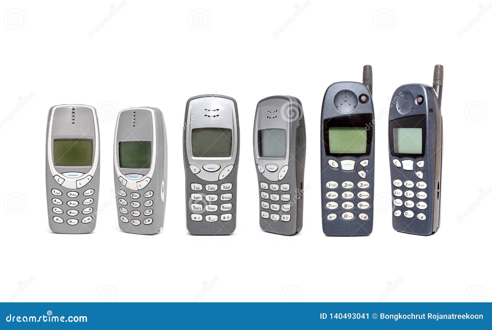 Old Mobile Phone on White Background Stock Image - Image of phone ...