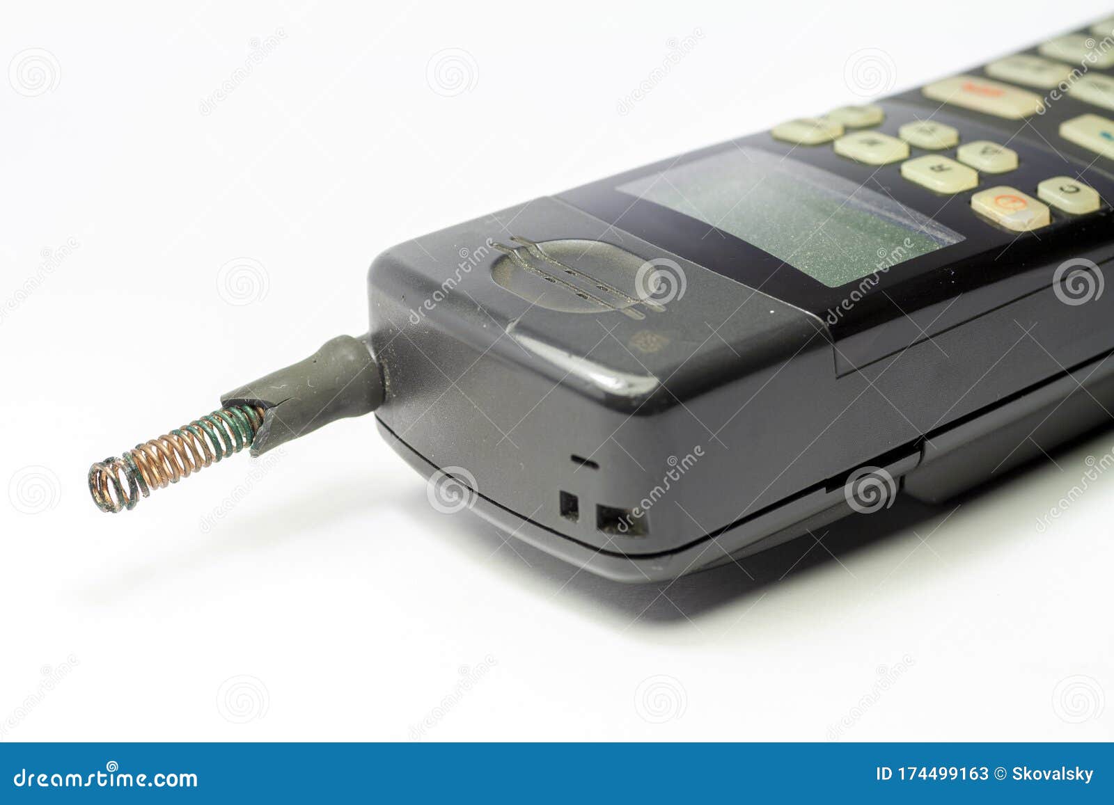 Old Mobile Phone on White Background Stock Image - Image of cellular ...