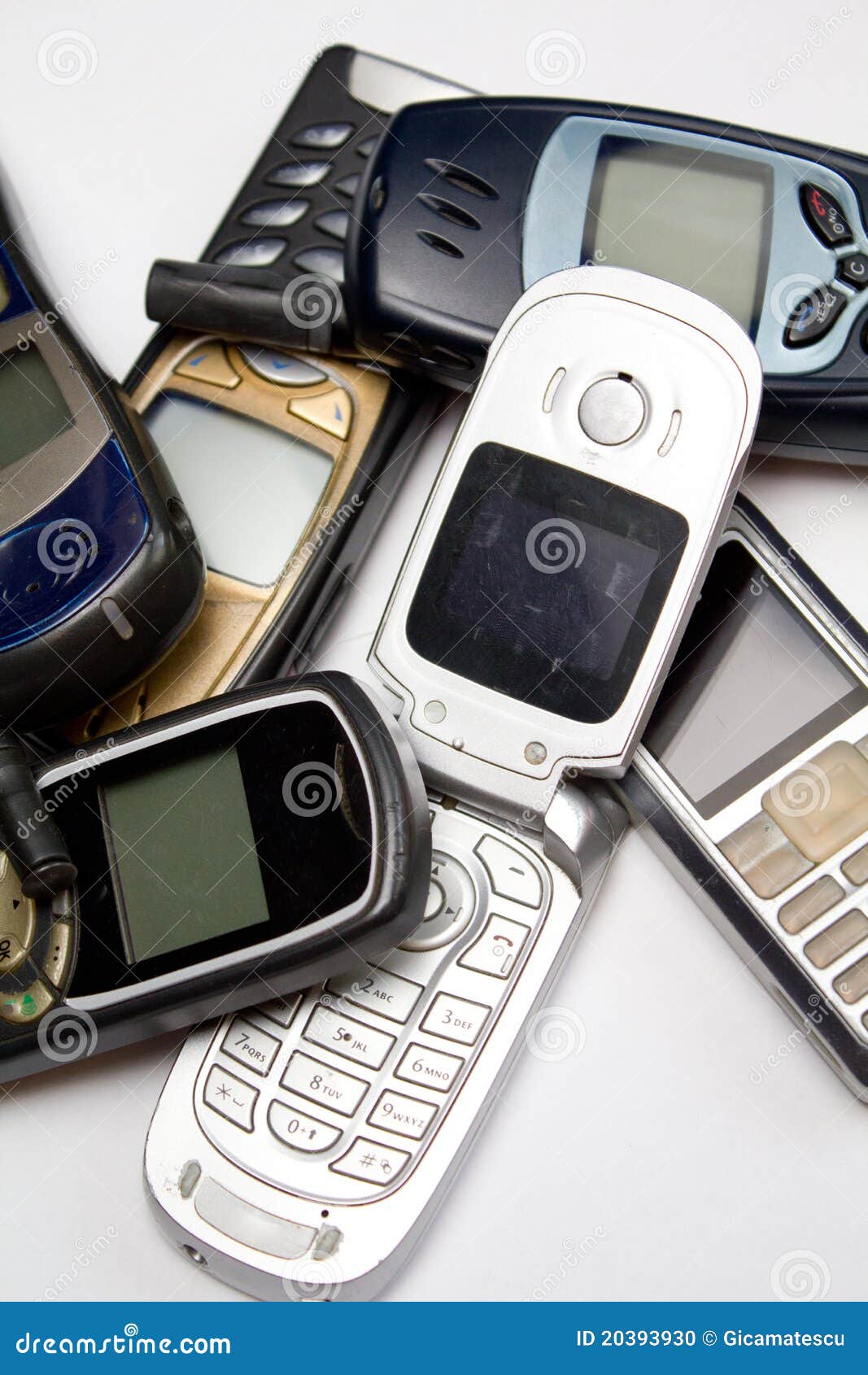 Old mobile phones II stock photo. Image of electrical - 20393930