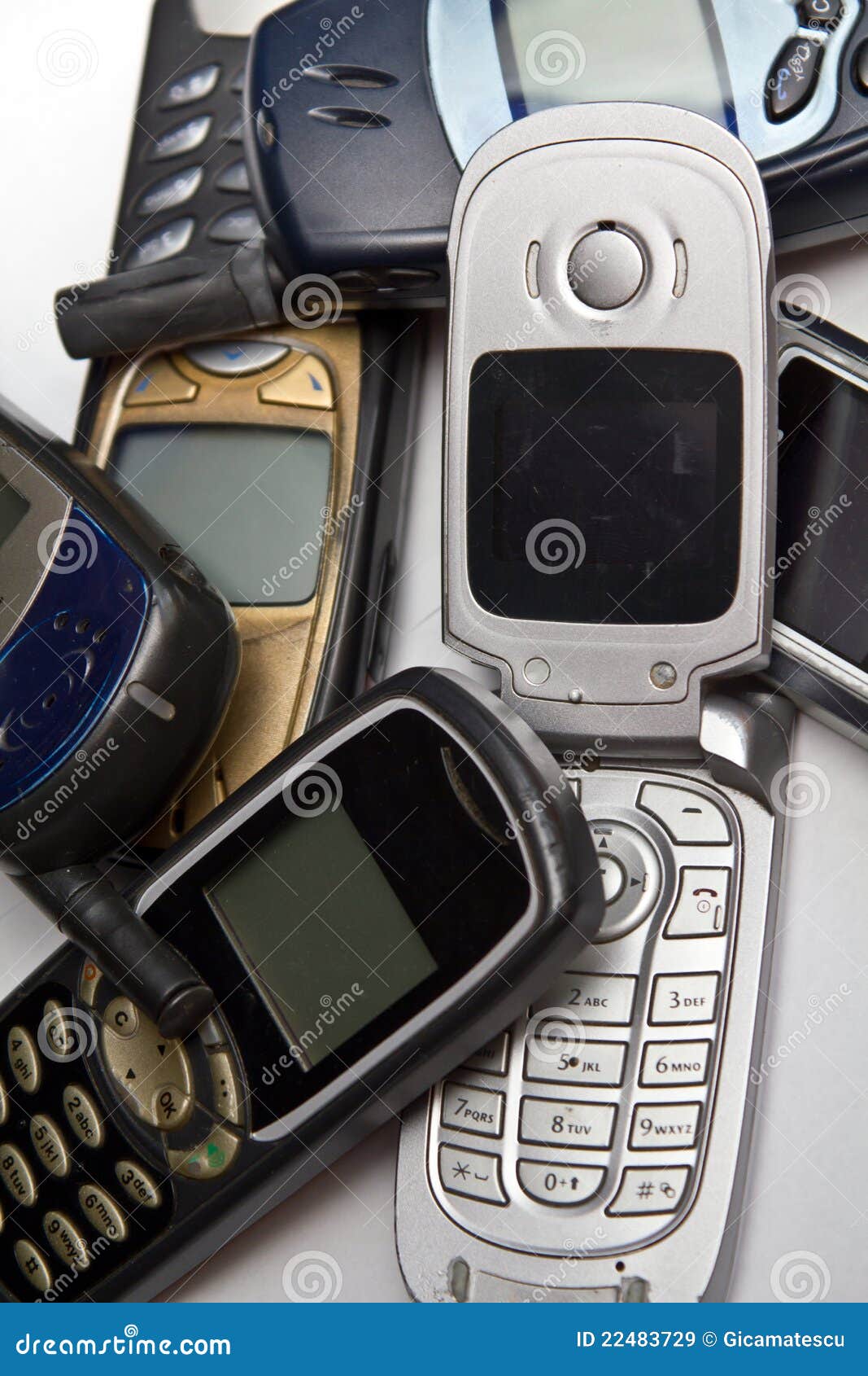 Old mobile phones III stock image. Image of cell, electrical - 22483729