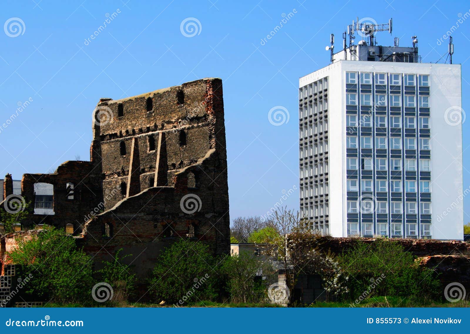 Old and modern stock image. Image of successfull, difference - 855573