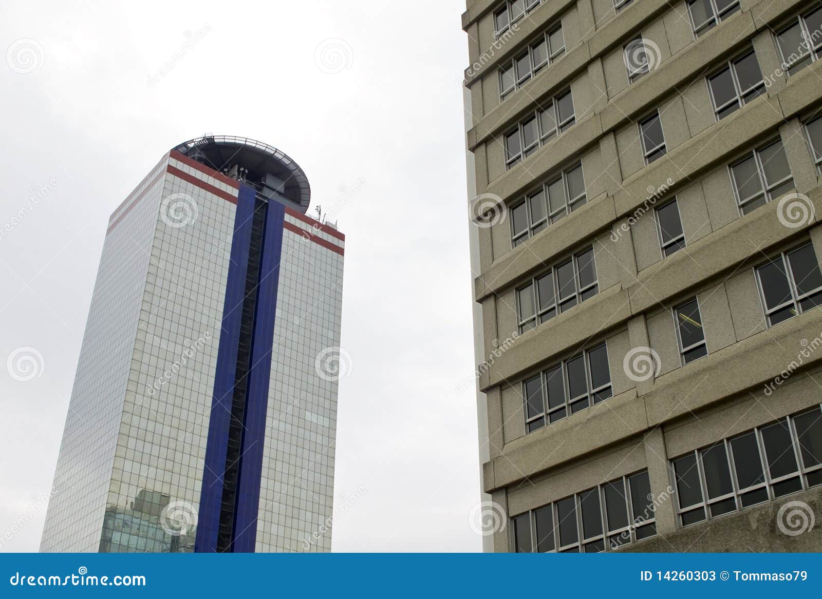 Old modern buildings stock image. Image of tower, building - 14260303
