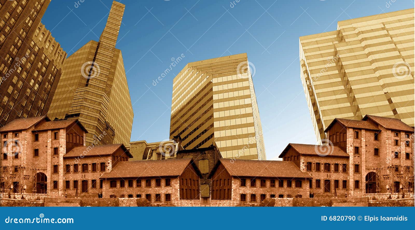 Old and Modern Buildings stock photo. Image of skyscraper - 6820790
