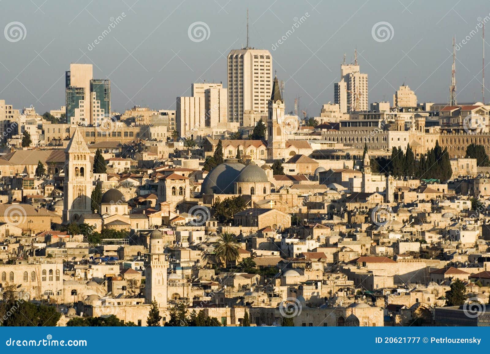 Old and Modern Jerusalem in Israel Stock Image - Image of ancient ...