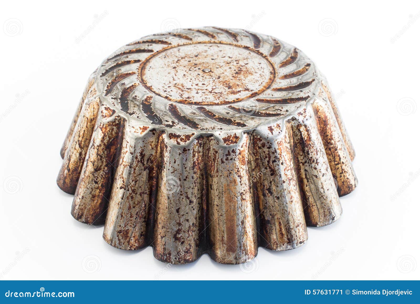 Old Mold To Kugelhopf Isolated on White Stock Image - Image of antique ...