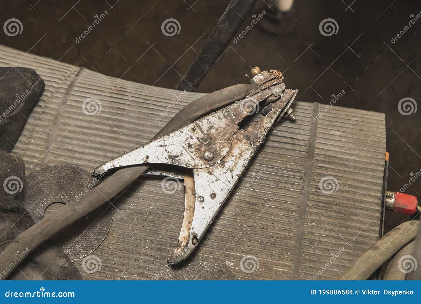 Old Molten Claw for Semi-automatic Welding Machine Stock Photo - Image ...