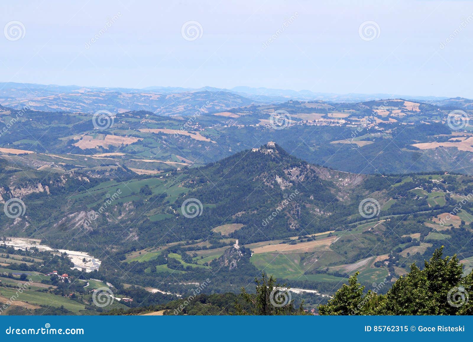 Old Monastery on Hill San Marino Stock Image - Image of land, hills ...
