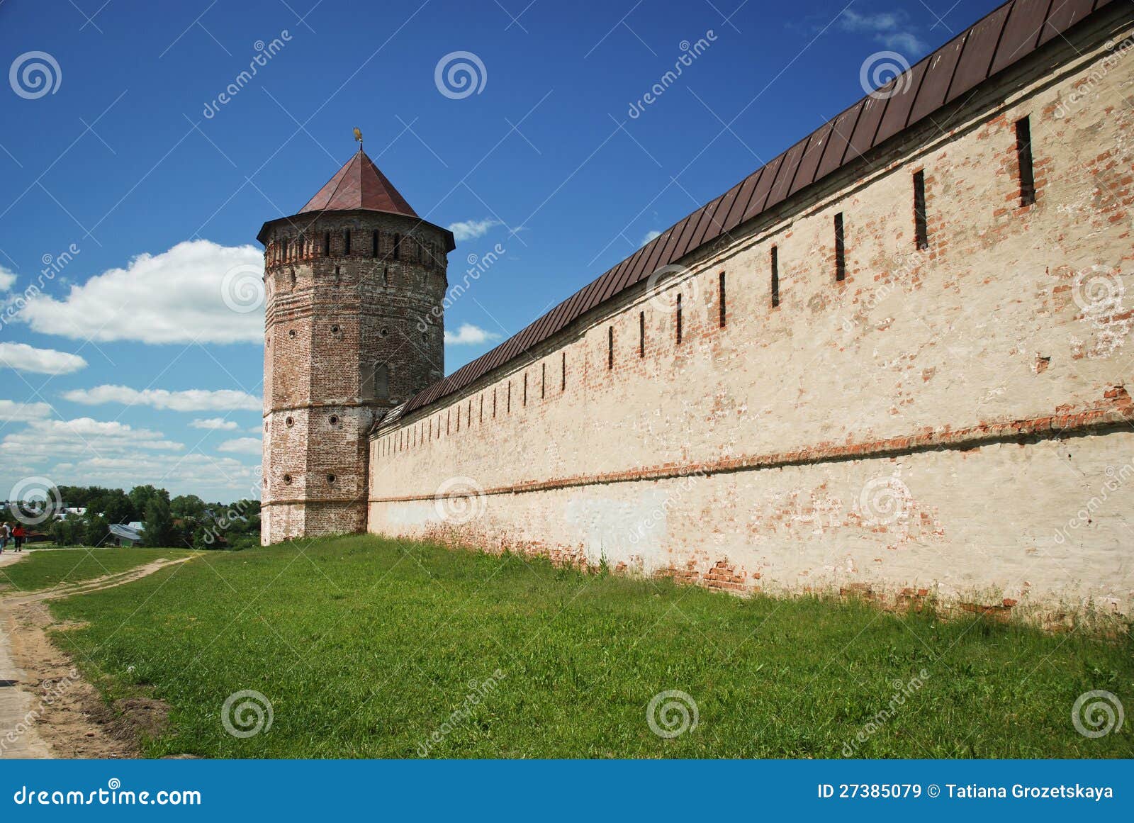 Old monastery wall, Russia stock image. Image of town - 27385079