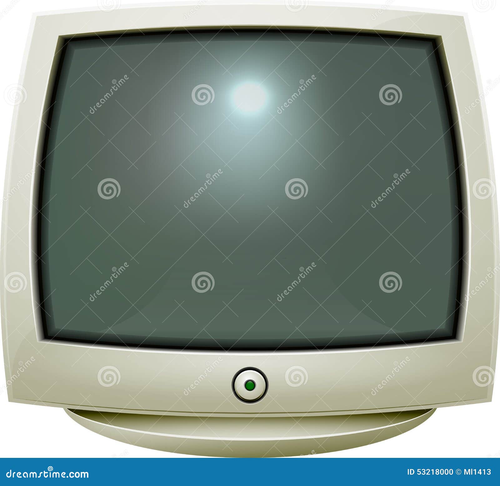 Old monitor stock vector. Illustration of obsolete, modern - 53218000