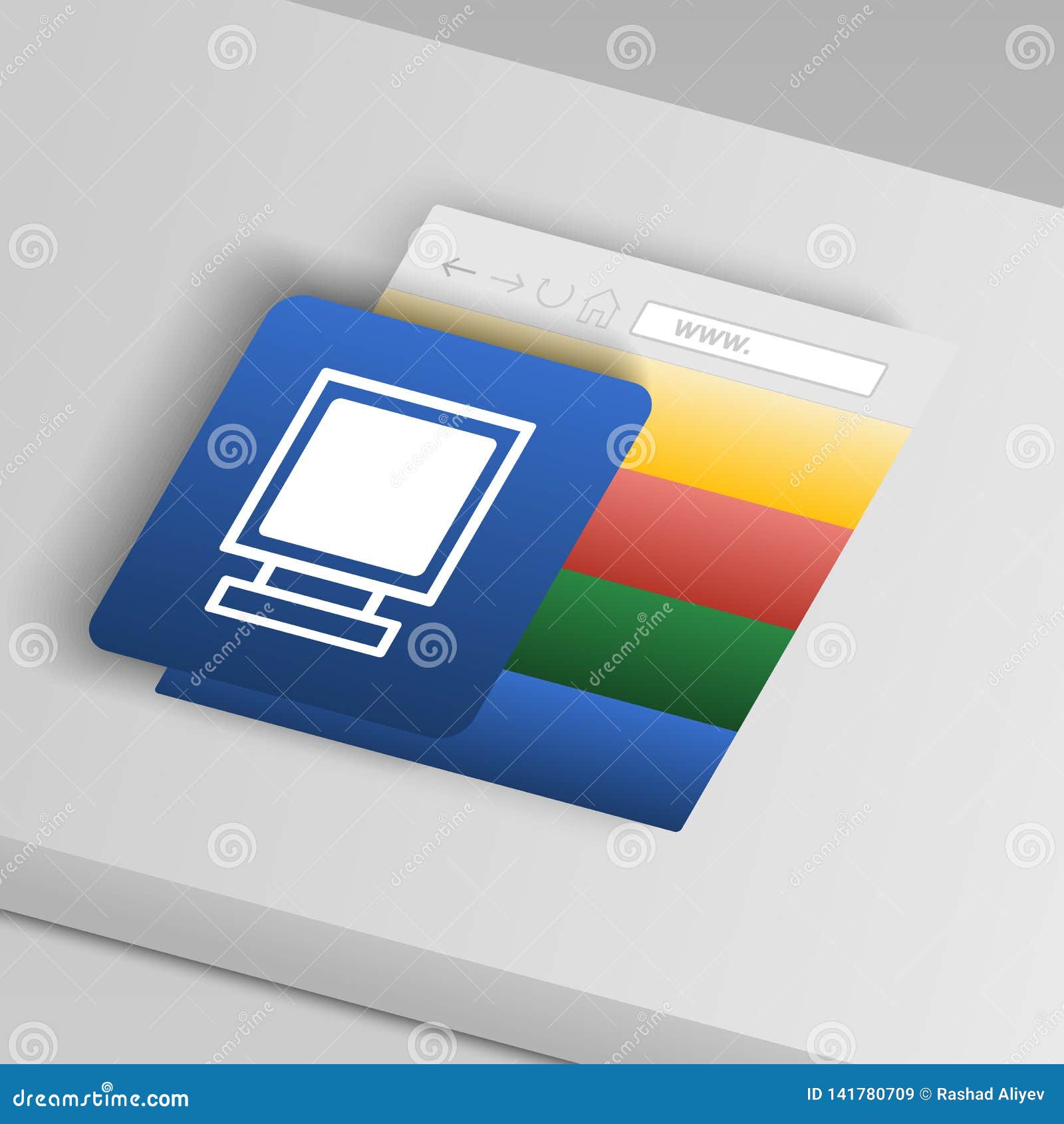 Old Monitor Icon. from Collection Button Icons Stock Illustration ...