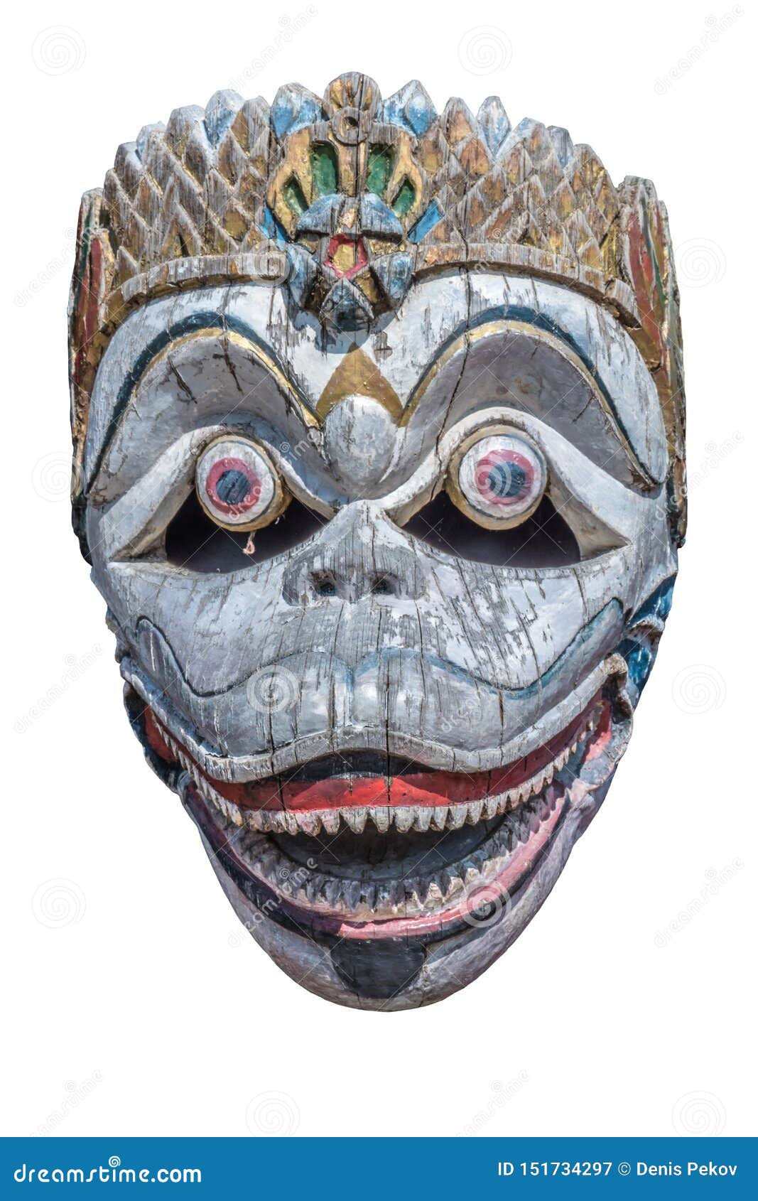 Old monkey mask, isolate stock image. Image of ingredient - 151734297