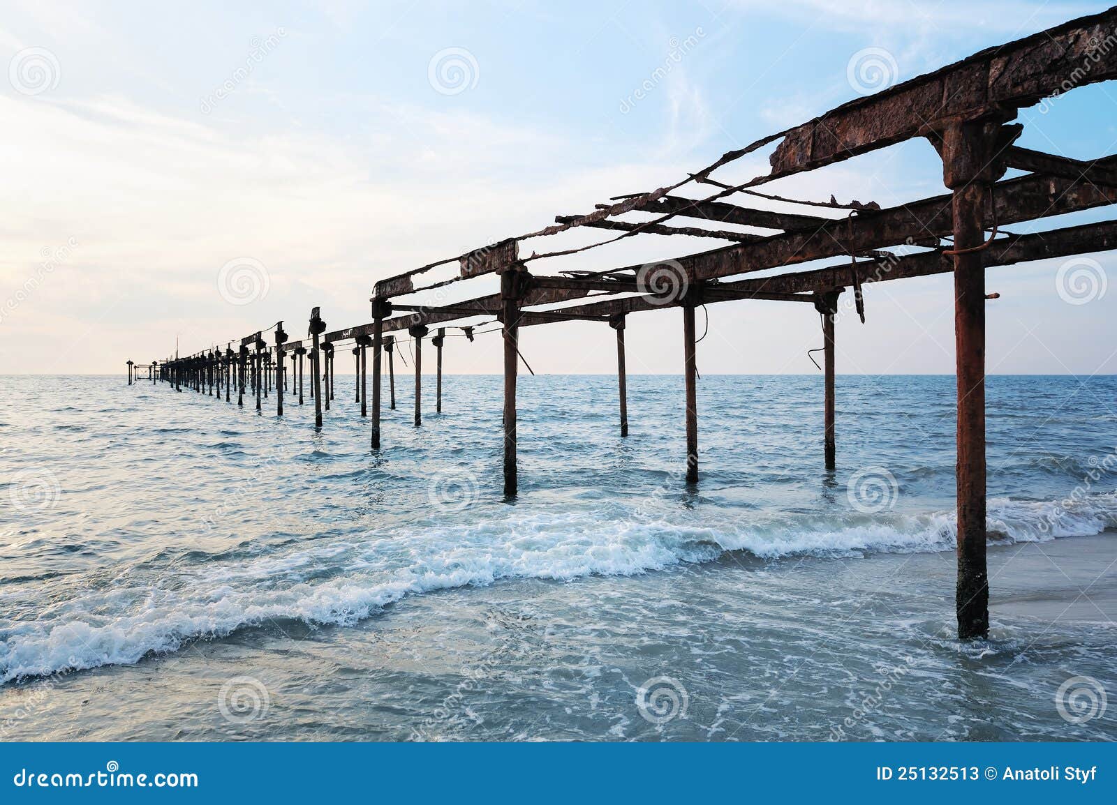 Old Moorage stock image. Image of horizon, bridge, shore - 25132513