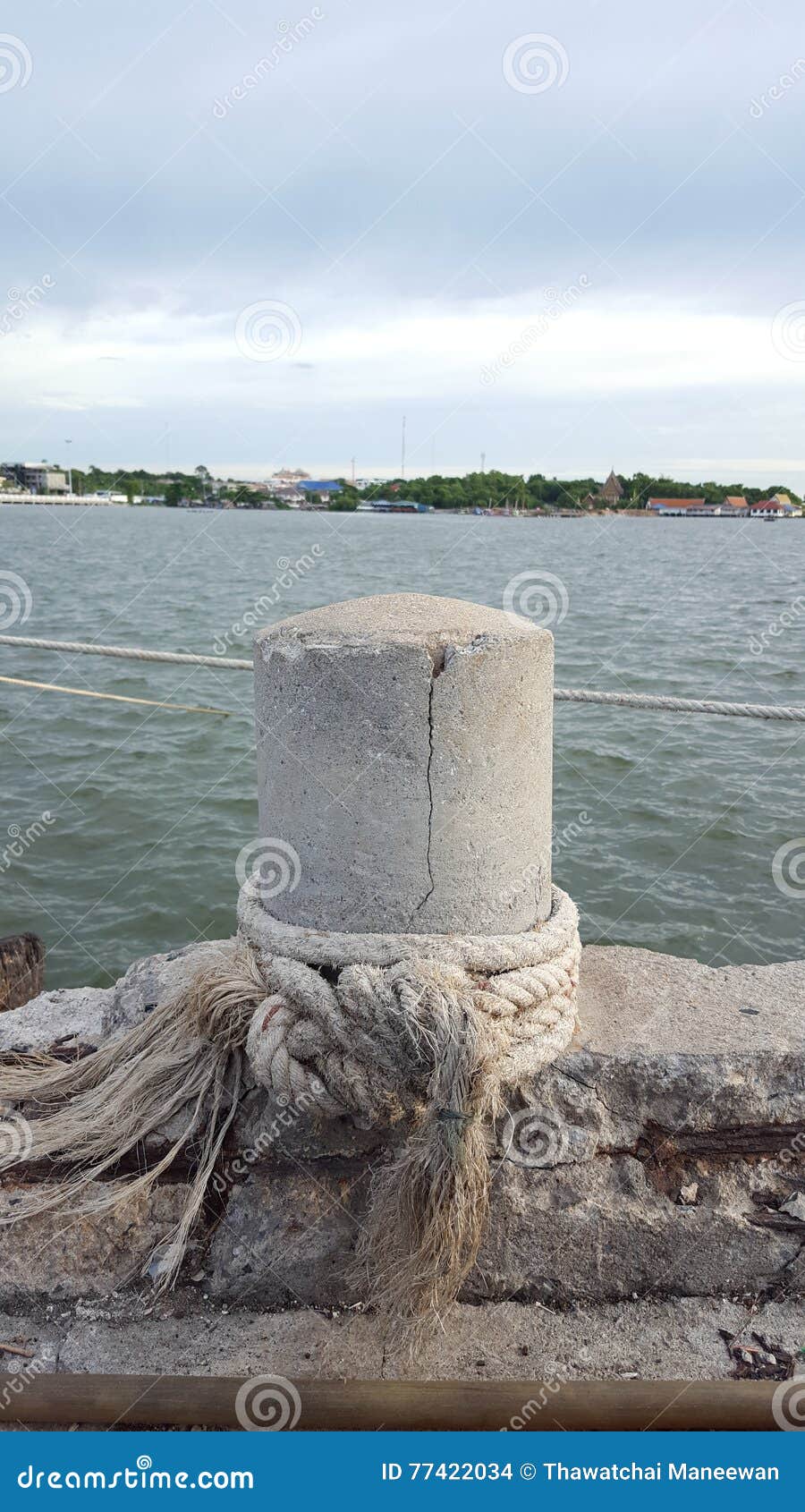 Old Mooring Ropes and Cement Stock Photo - Image of boat, rope: 77422034