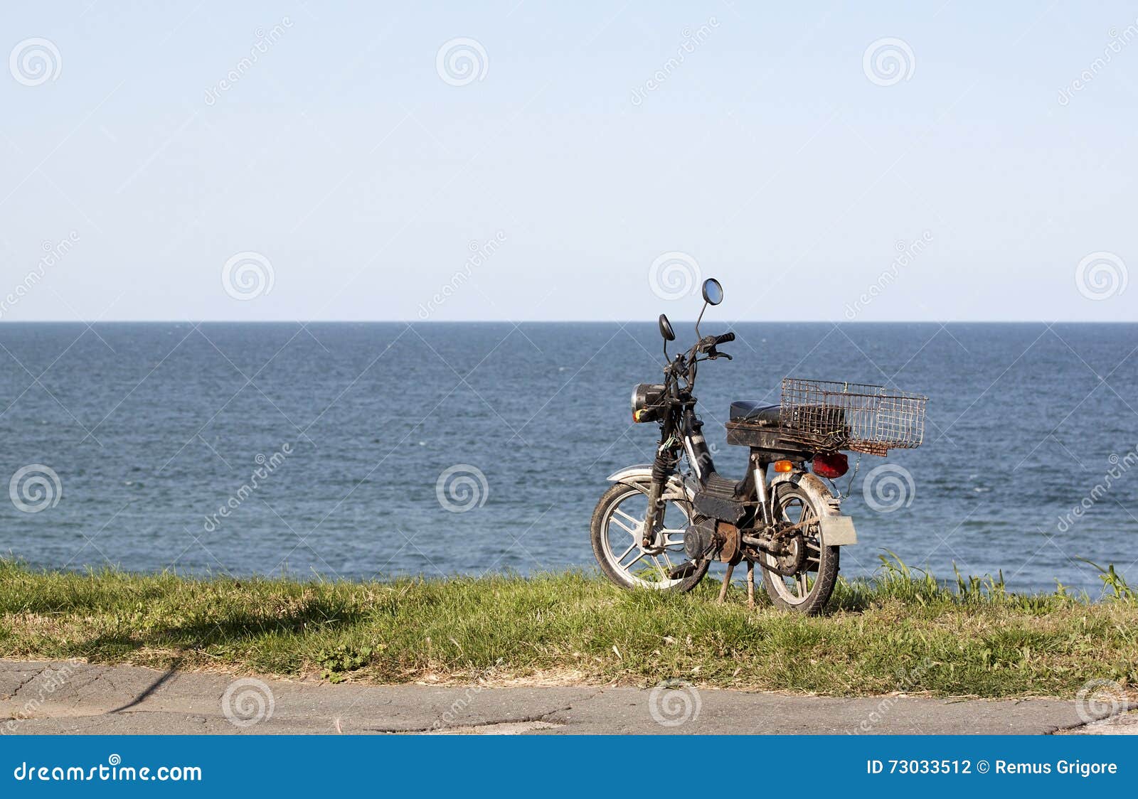 Old moped stock photo. Image of horizon, transportation - 73033512