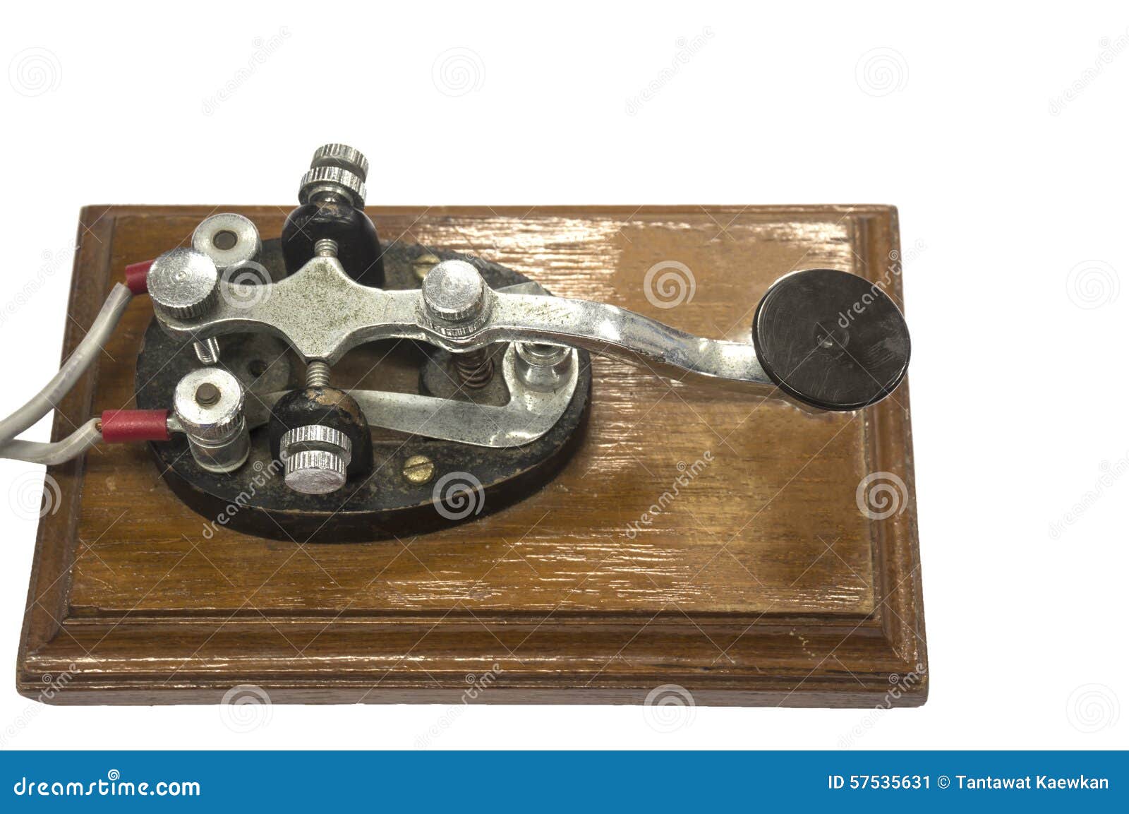 Old morse key telegraph stock image. Image of wood, message - 57535631