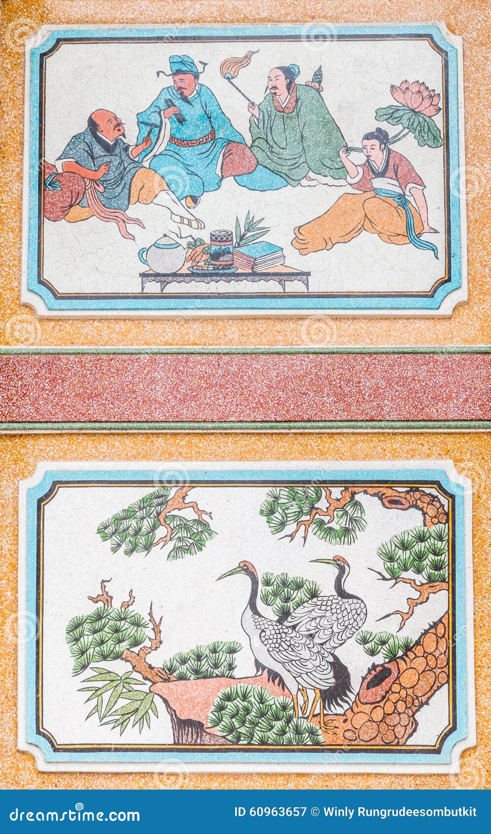 Old Mosaic Wall Art in Chinese Temple, Thailand. Stock Image - Image of ... Old Mosaic Wall Art in Chinese Temple, Thailand. Stock Image - Image of ...