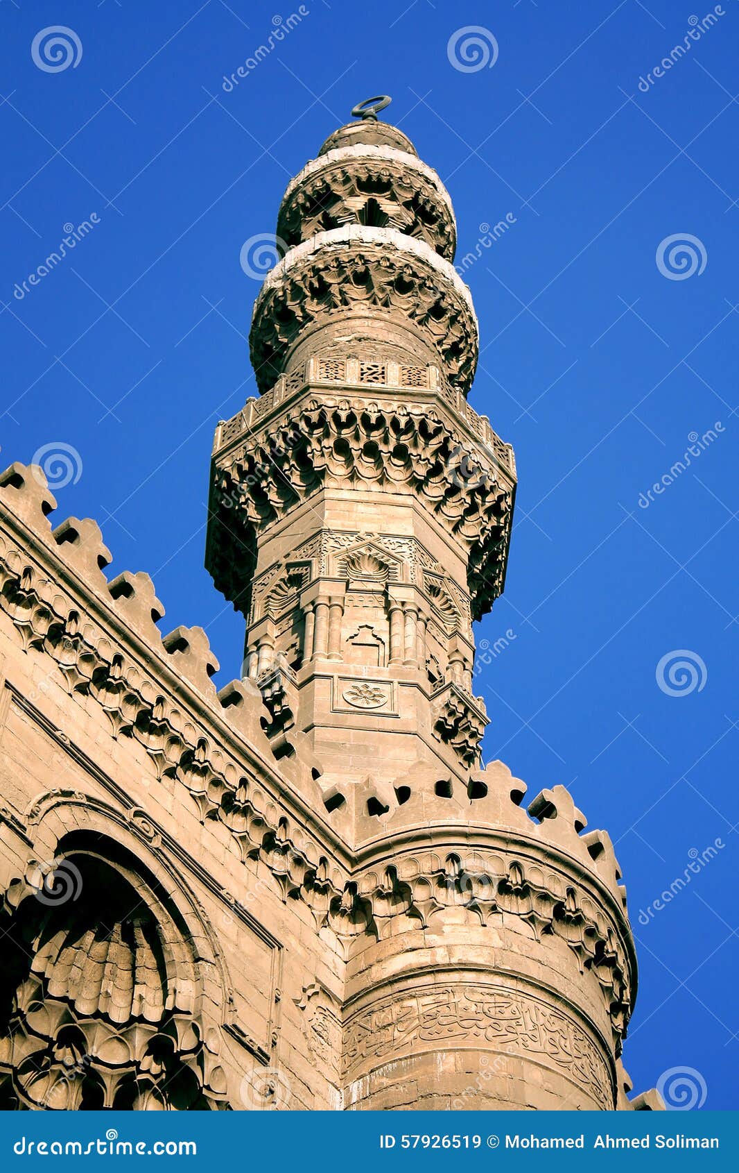 Old Mosque in Cairo in Egypt Stock Image - Image of daylight, minaret ...