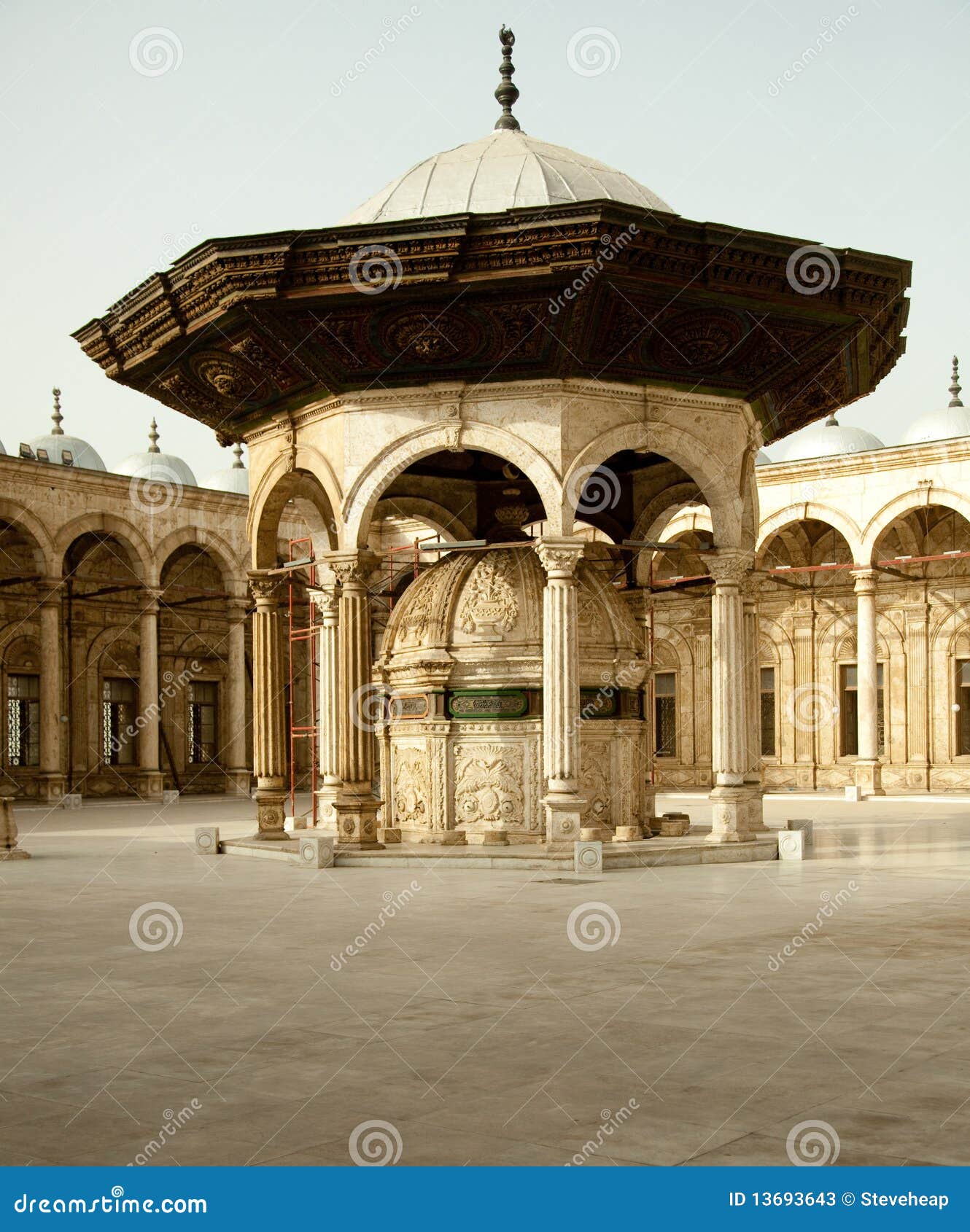 Old Mosque in the Citadel in Cairo Stock Image - Image of east, fort ...