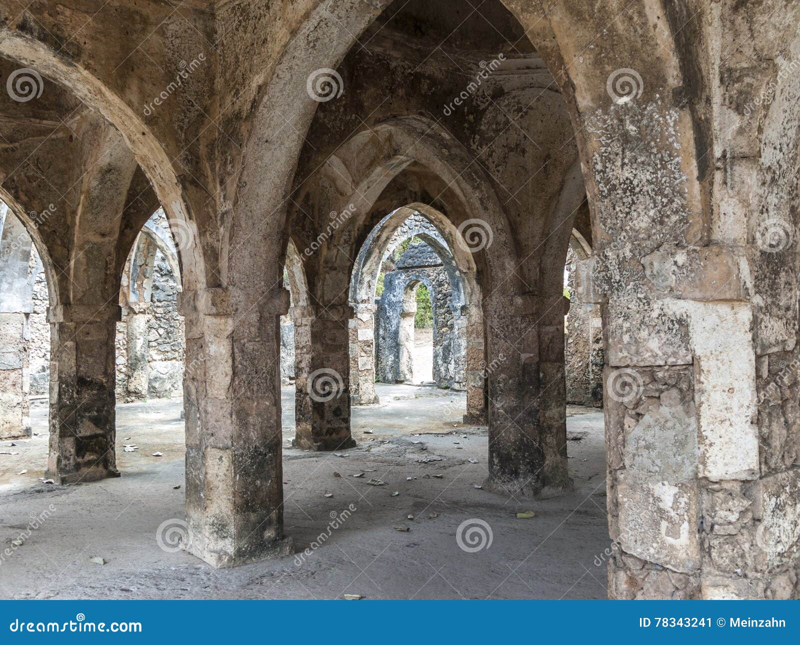 Old Mosque Ruins at Kilwa Kisivani Stock Image - Image of tanzania ...