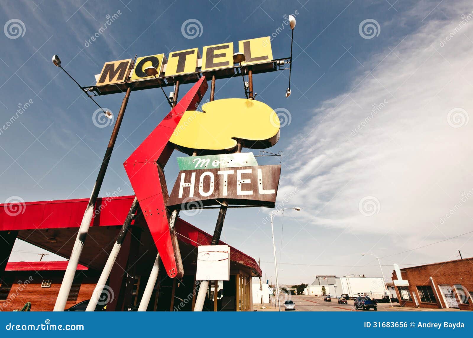 Old motel sign stock photo. Image of flaking, highway - 31683656