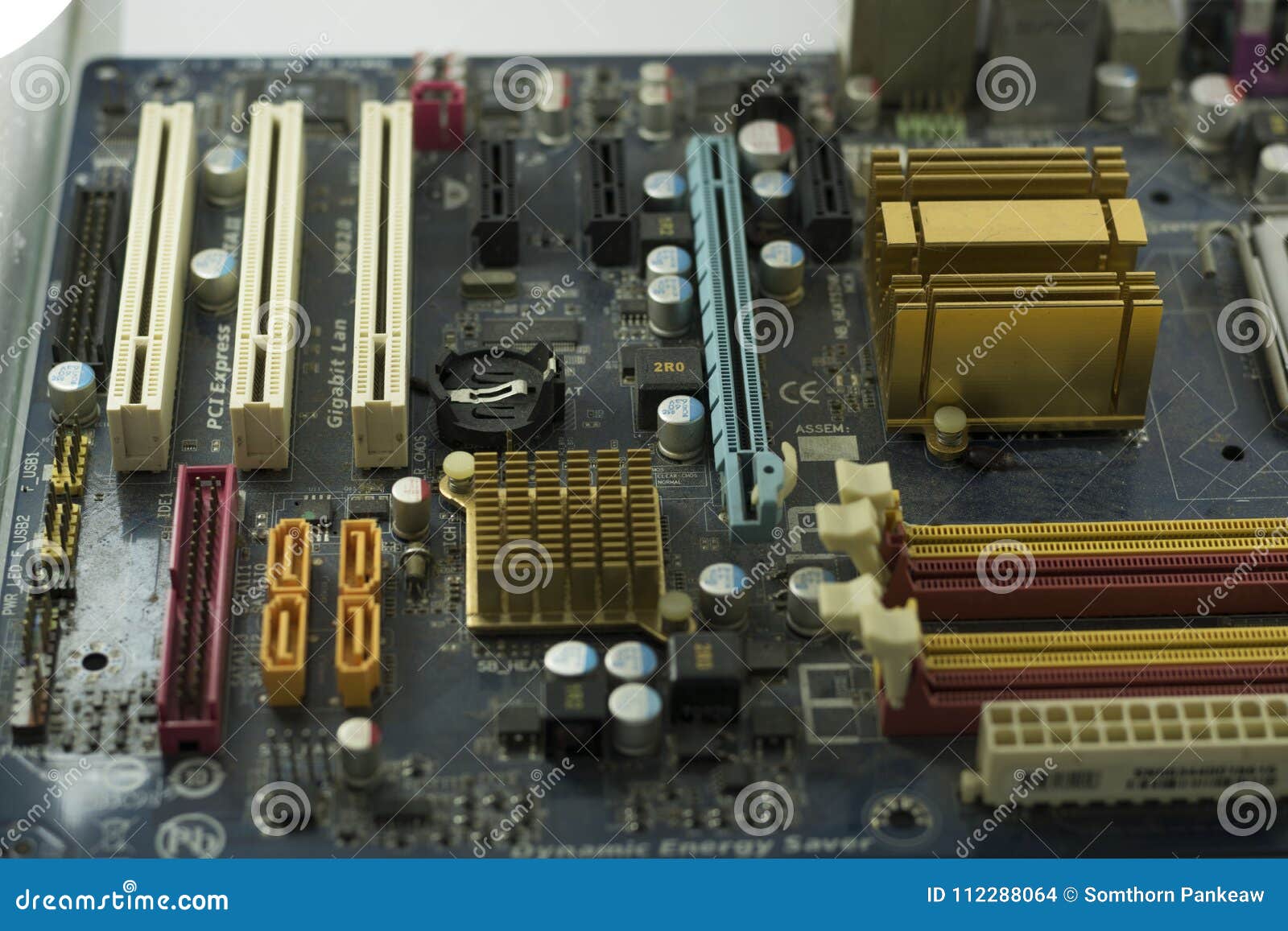 Old motherboard board editorial stock image. Image of motherboard ...