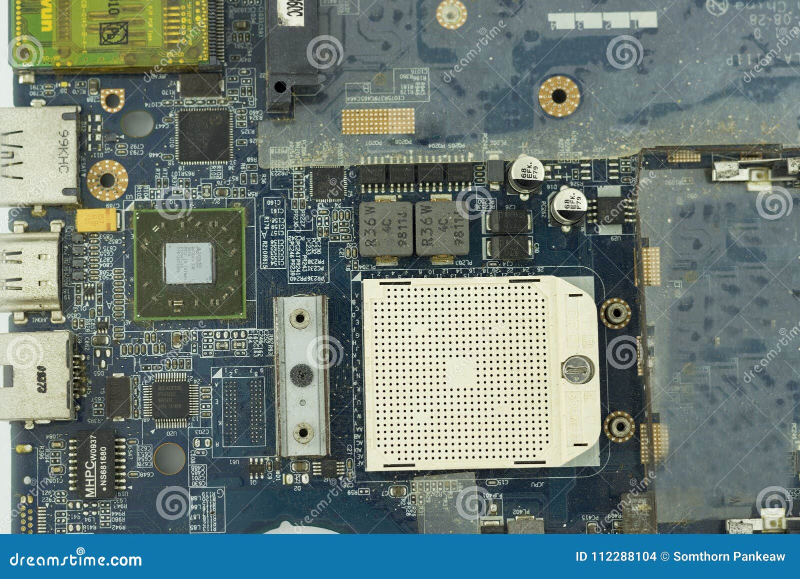 Old motherboard board editorial stock image. Image of component - 112288104