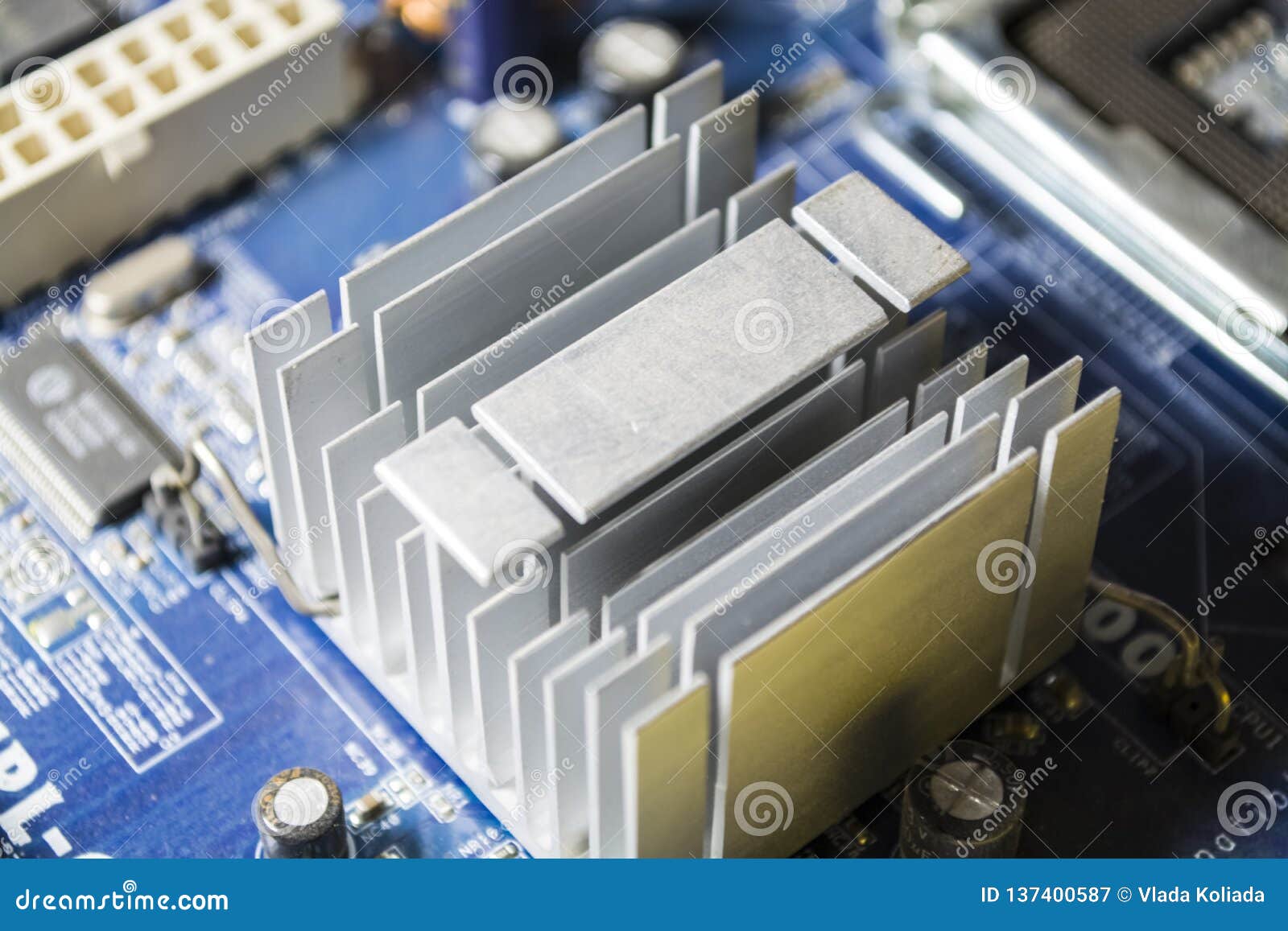 The Old Motherboard from the Personal Computer and Its Volume Details ...