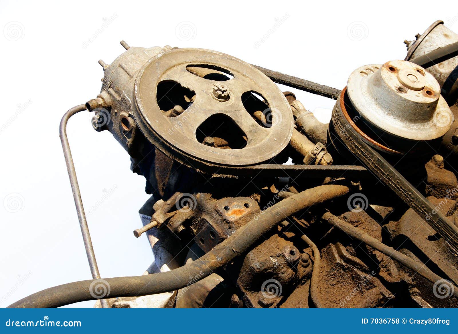 Old motor isolated stock photo. Image of antique, forgotten - 7036758