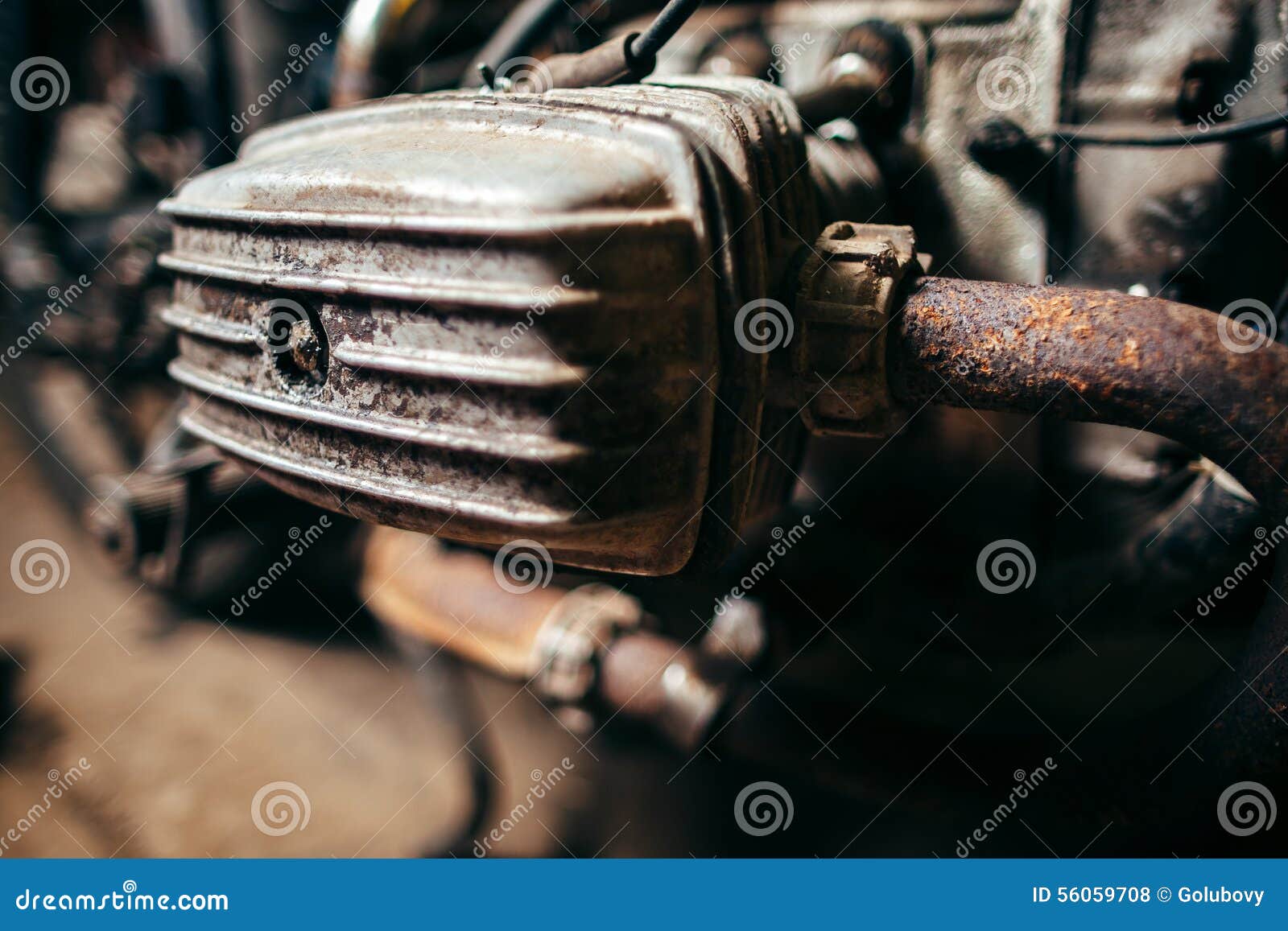 Old Motor of the Motorcycle Stock Photo - Image of dirty, exhaust: 56059708