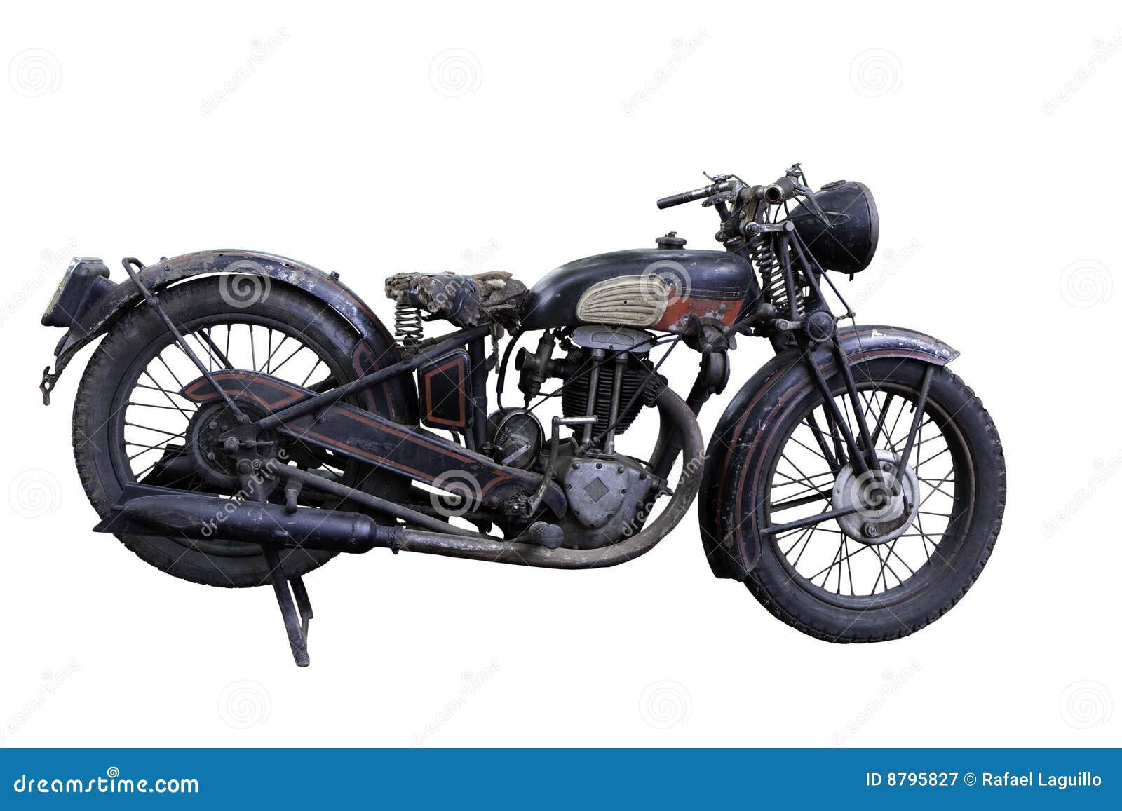 Old motorbike stock image. Image of ignition, wheeled - 8795827