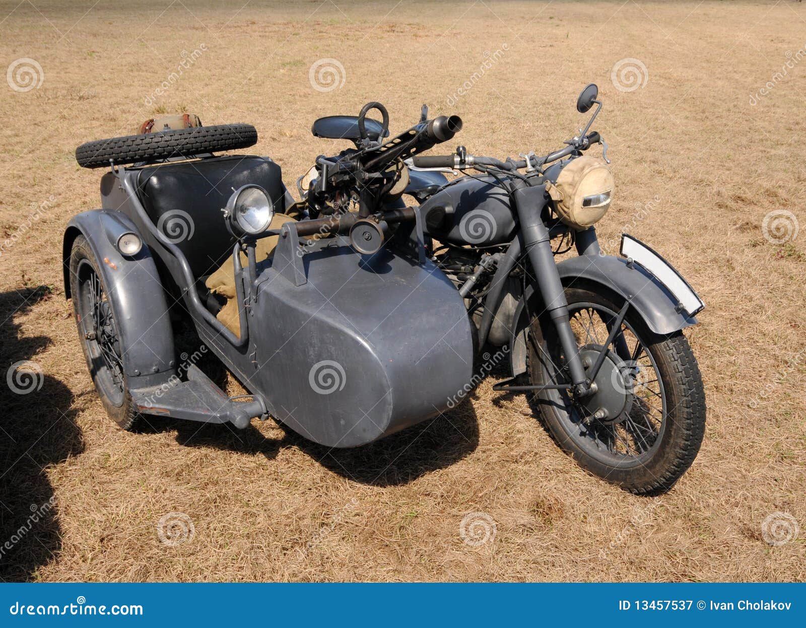 Old motorcycle stock image. Image of army, second, motorcycle - 13457537