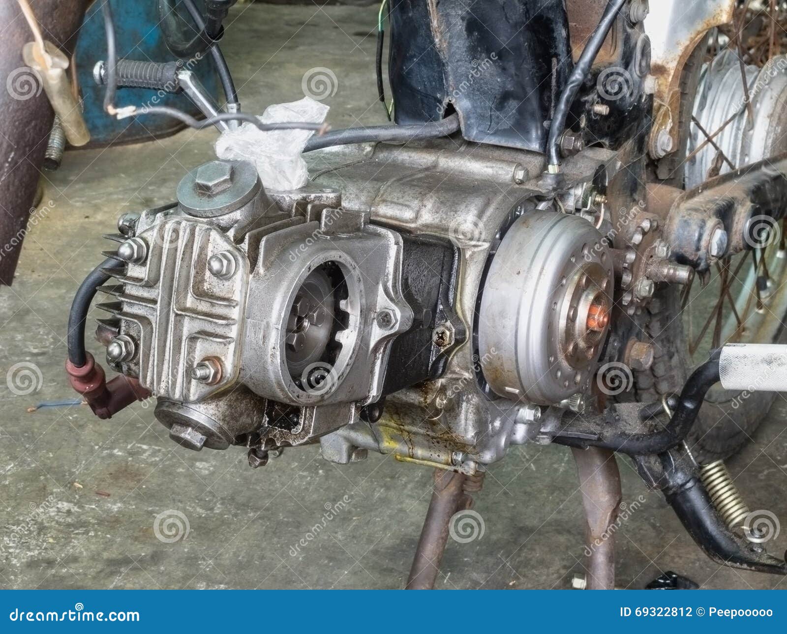 Old motorcycle engine stock photo. Image of retro, chrome - 69322812