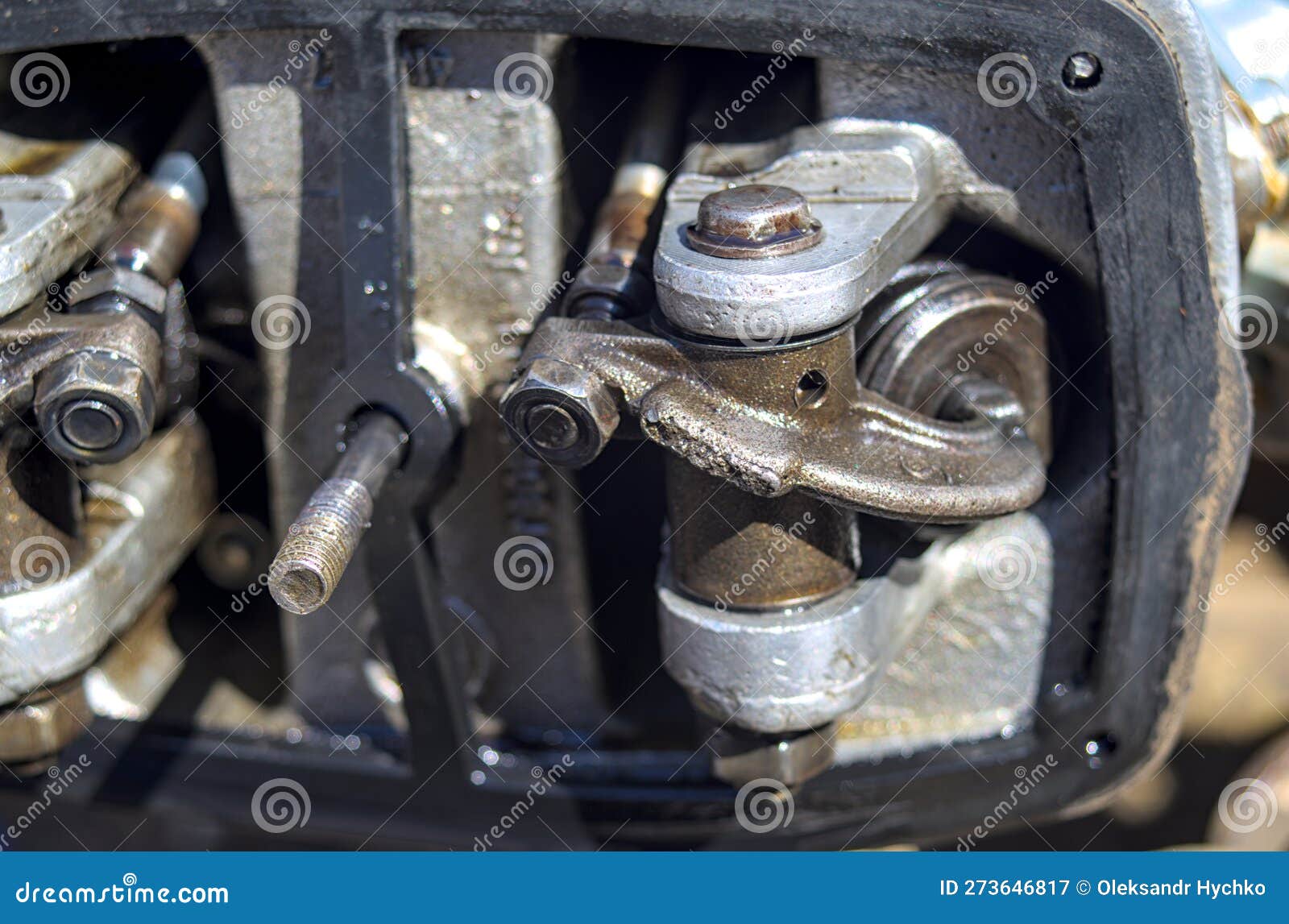 Rocker and Valve of an Old Motorcycle Stock Image - Image of reuse ...