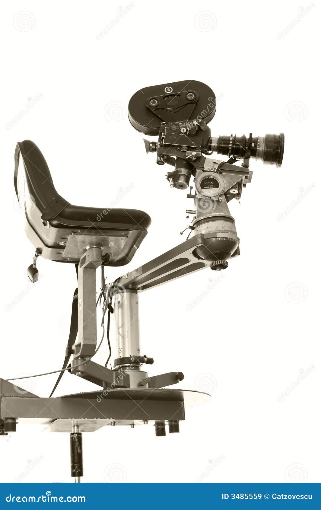 Old movie camera stock image. Image of chrome, monotone - 3485559